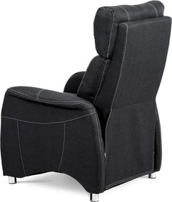 Šedé TV křeslo s mechanickým polohováním