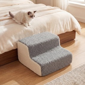 Costway 2-Step Dog Ramp vyrobená z pěny s omyvatelným potahem a protiskluzovou