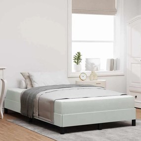 Postel s boxspringem s matrací Světle šedá 120 x 220 cm textil 3398785