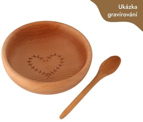 ČistéDřevo Miska 20 cm + lžíce 21 cm sada