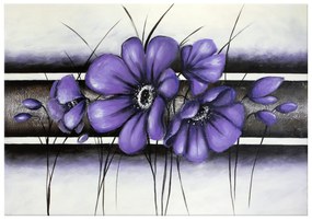 Gario Ručně malovaný obraz Tajemný fialový Vlčí mák Rozměry: 70 x 100 cm