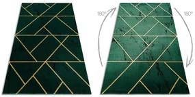 Dywany Łuszczów Kusový koberec Emerald geometric 1012 green and gold Rozměry koberců: 140x190