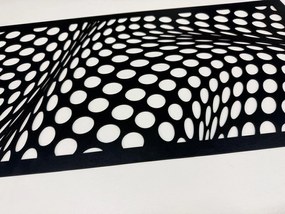 dřevo života Dřevěný dekorační panel WAVES - II. jakost Rozměry (cm): 40x80, Zvolte barvu dekoru: Černá