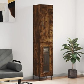 Skříň highboard kouřový dub 34,5 x 34 x 180 cm kompozitní dřevo