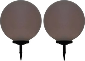 Zahradní solární lampy 2 ks LED kulovité 40 cm RGB 277129