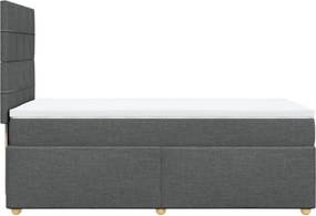 Box spring postel s matrací tmavě šedá 90x190 cm textil 3293436