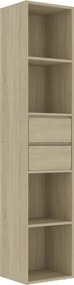 vidaXL Knihovna 36 x 30 x 171 cm dřevotříska [802870] Barva: bílá a dub sonoma