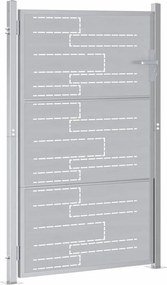 Zahradní brána 85 x 144 cm Nerezová ocel Stříbrná Zamykatelné 3402581