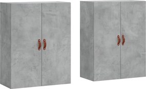 Nástěnné skříňky 2 ks betonově šedé 69,5 x 34 x 90 cm 3195599