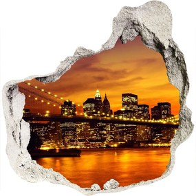 Wallmuralia Fototapeta díra na zeď 3D Brooklynský most 75x75 cm