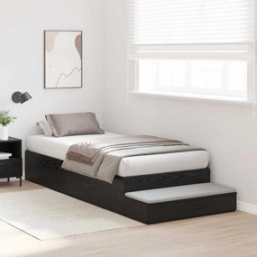 Rám postele s úložným prostorem se zásuvkou Černý dub 90 cm 3335606