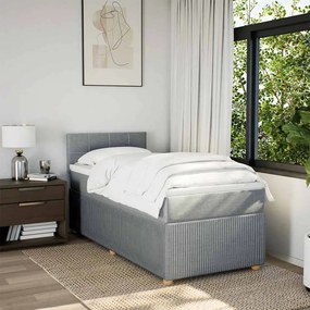 Box spring postel s matrací světle šedá 80 x 200 cm textil 3287283