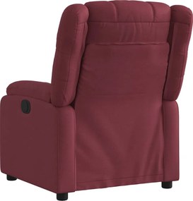 Elektrické polohovací křeslo vínové textil 3205181