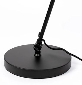 White Label Černá kovová stolní lampa WLL JONA
