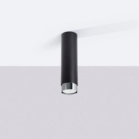Stropní svítidlo Nero, 1x černé kovové stínítko, (22,5 cm), ch