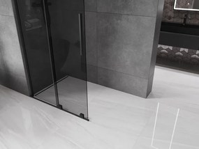 Mexen Velar L, posuvná sprchová zástěna Walk-in 120 x 200 cm, 8mm šedé sklo, černá matná, 871-120-003-43-70