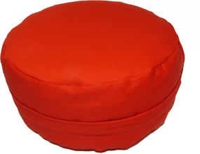 S radostí - vlastní výroba Meditační sedák s květinou - červený Velikost: ∅30 x v12 cm
