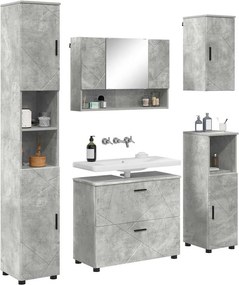 Sada koupelnového nábytku 5 ks Betonově šedá 35 x 30 x 192 cm 3393066