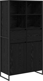 Servírovací skříň Černý dub 81 x 36 x 150.5 cm Kompozitní dřevo 3403034
