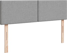 Box spring postel s matrací světle šedá 160 x 200 cm textil 3285932