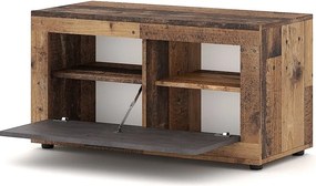 Botník Luna 90 cm dub Matera tmavý/šedý