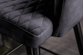 Designová barová židle Laney antracitový samet