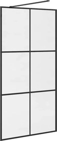 Zástěna do průchozí sprchy čiré ESG sklo 100 x 195 cm černá 151025