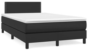 vidaXL Box spring postel s matrací černá 120x190 cm umělá kůže
