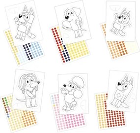 EDUCA Kreativní sada Bluey / 6 kartonových panelů / 100+ samolepek / 3