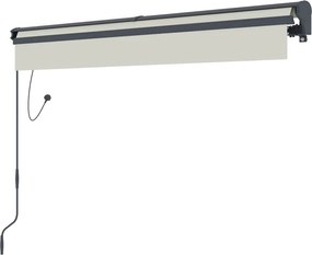 Elektrická markýza s LED osvětlením BestBerg BBSU-EL250BG / 250 x 200 cm / béžová