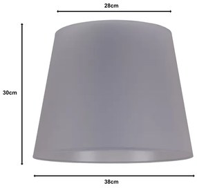 Duolla - Stínidlo k stojací lampě CLASSIC L E27 pr. 38 cm šedá