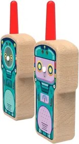 2KIDS TOYS Dřevěná dětská vysílačka Robot / Sada 2 ks / Dosah 5 km / 3