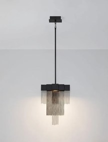 Matně černé ocelové LED stmívatelné závěsné svítidlo Revια – Nova Luce