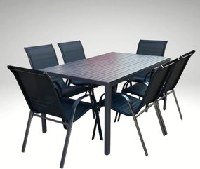 Vikio Venkovní zahradní set 140x80 pro 6 osob DK304 antracit