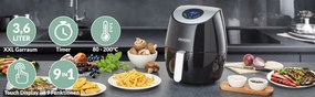 Monzana Horkovzdušná fritéza 9 v 1 s dotykovým displejem 1500 W, 3,6 l