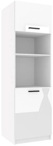Vysoká kuchyňská skříňka Belini pro vestavnou troubu 60 cm bílý lesk  INF SSP60/1/WT/W/0/B1