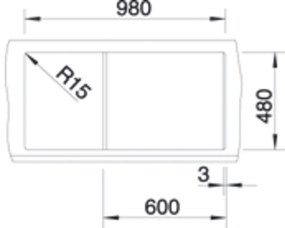 Granitový dřez Blanco METRA 6 S Silgranit tartufo oboustranné provedení přísluš. ano