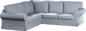 Potah na pohovku IKEA Ektorp rohová barva modrá látka pletený vzor
