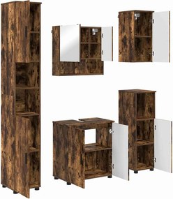 Sada koupelnového nábytku 5 ks Kouřový dub 61 x 35 x 64 cm 3392988