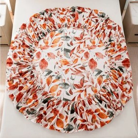 Prostěradlo z mikrovlákna AUTUMN LEAVES barevné 180x200 cm