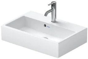 Duravit Vero Air - Umyvadlo 600x400 mm, s přepadem, otvor pro baterii, WonderGliss, bílá 23686000001