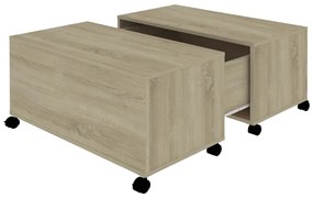 vidaXL Marketos Konferenční stolek dub sonoma 75 x 75 x 38 cm dřevotříska