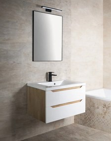 Sapho Sapho, WAVE dvouumyvadlová skříňka 149,7x50x47,8cm, bílá/dub cuneo, WA150-3025