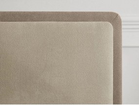 Béžová/taupe čalouněná čalouněná dvoulůžková postel s roštem 140x190 cm Mara – Bobochic Paris