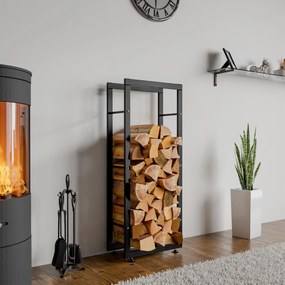 Stojan na palivové dřevo Keri V2 25x40x150 – černá