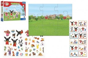 Puzzle magnetické s doplňky Králíček Bing s přáteli v krabici 29x22x5cm