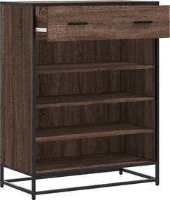 Botník hnědý dub 75 x 38 x 97,5 cm kompozitní dřevo a kov 3300879
