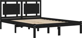 Rám postele černý masivní dřevo 200 x 200 cm 3105559