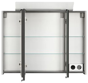 A-Interiéry Zrcadlová skříňka závěsná s LED osvětlením Livie A 80 ZS - livie a 80zs