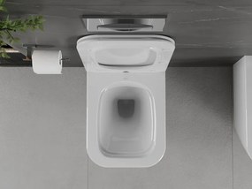 Mexen Madox WC mísa Rimless se zpomalovacím sedátkem slim, duroplast, bílý lesk - 30154000